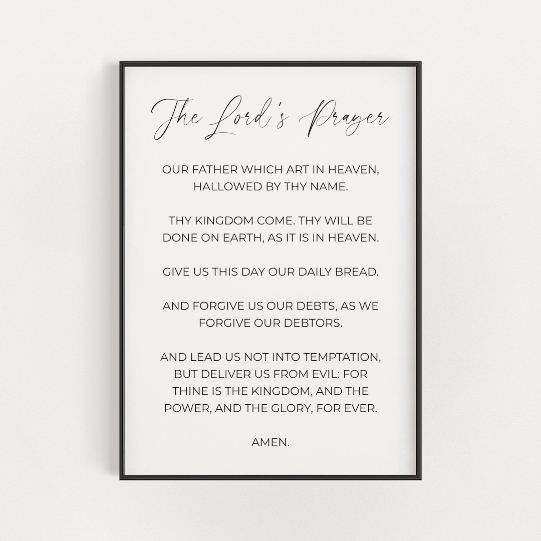 The Lord's Prayer KJV Bible Verse Printable Minimalist - Etsy UK
