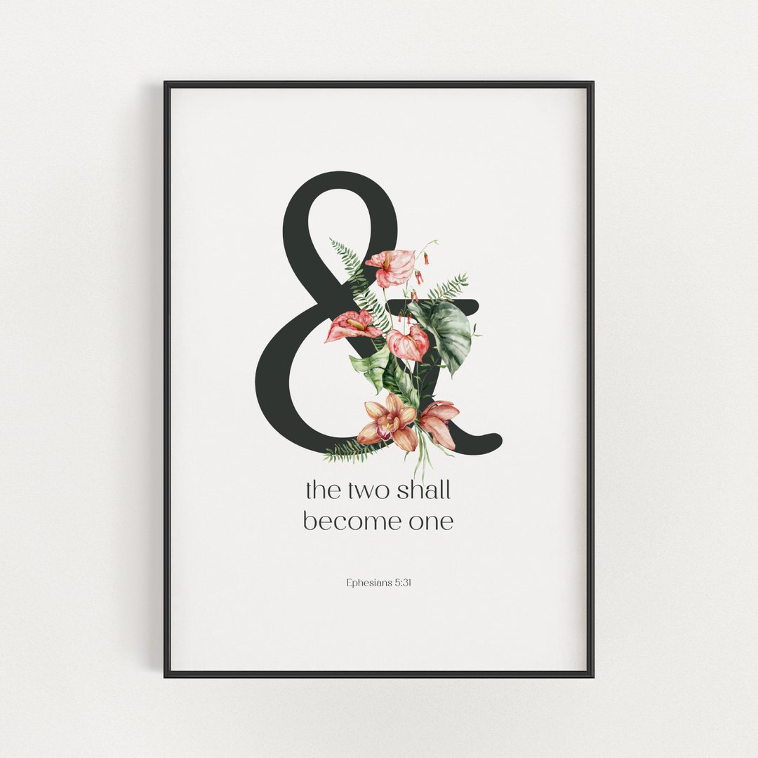 Ephesians 5:31 and the Two Shall Become One Printable Marriage ...