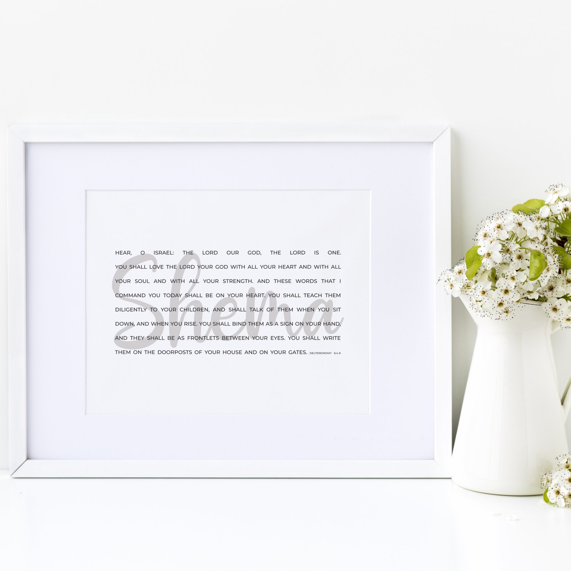 Shema Printable Bible Verse Wall Art Deuteronomy 6:4-9 Modern - Etsy