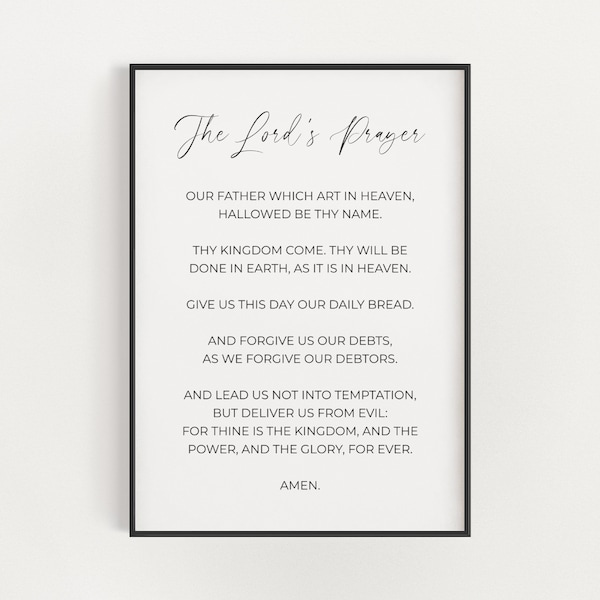 Our Father Kjv Print - Etsy
