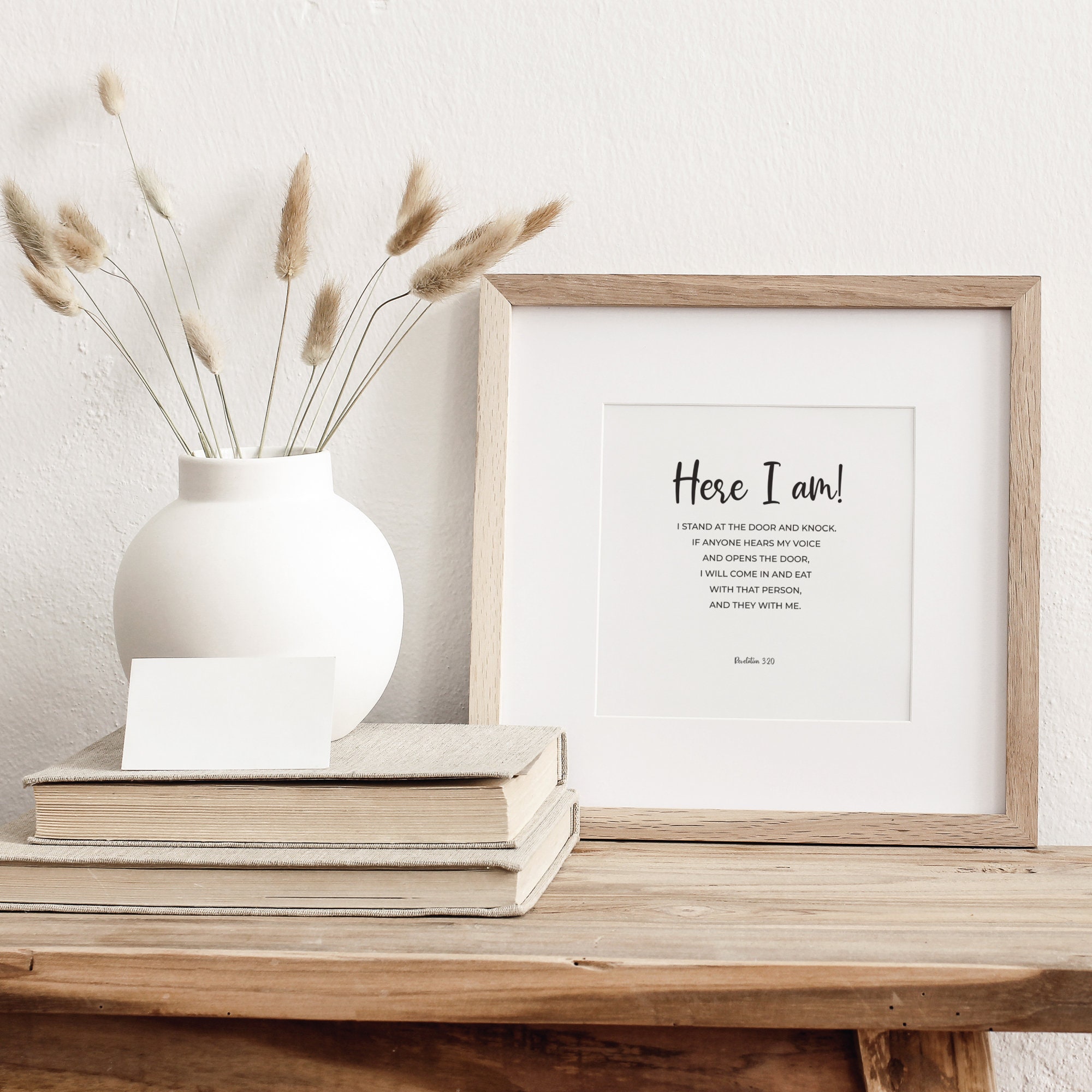 Revelation 3:20 I Stand at the Door and Knock Minimalist Scripture ...