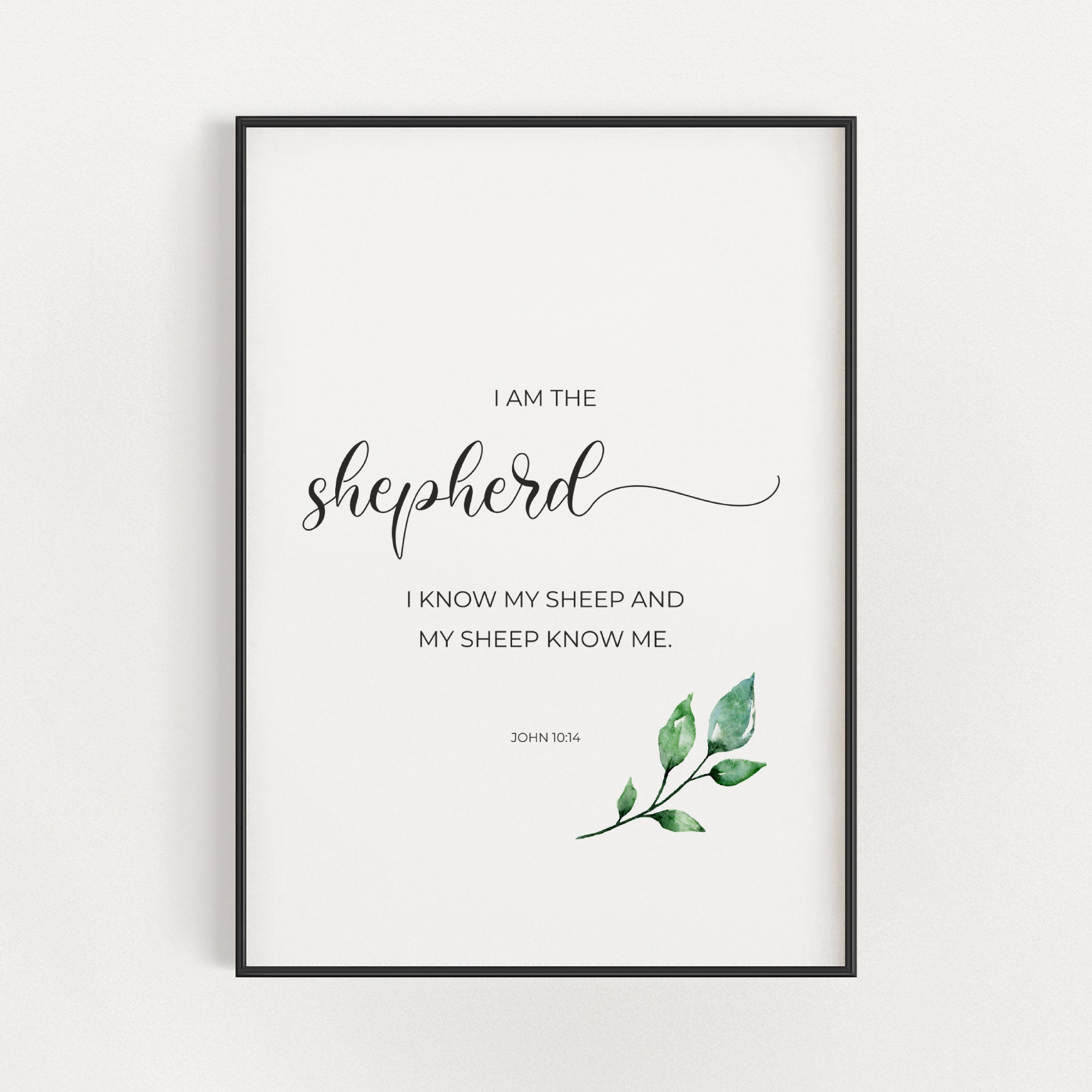 John 10:11 I Am the Good Shepherd Set of 2 Christian Easter - Etsy UK