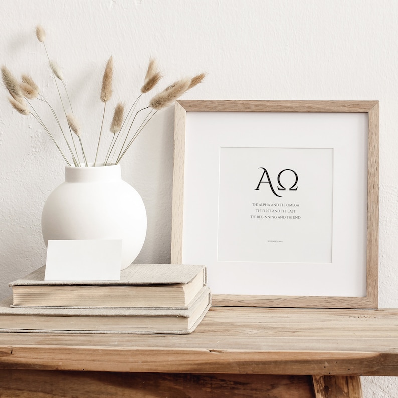 Alpha and Omega Printable Bible Verse Art Modern Christian - Etsy