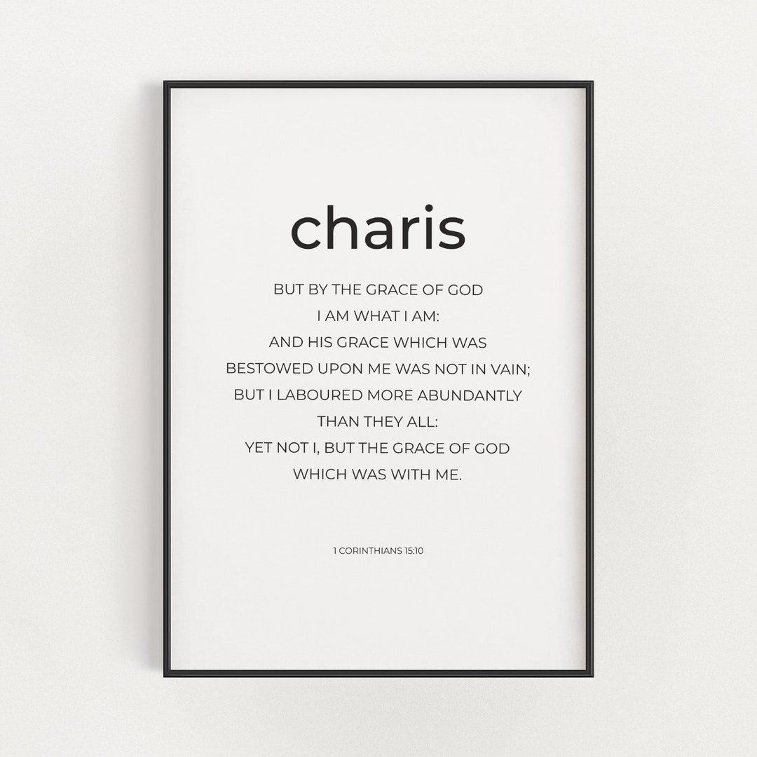 1 Corinthians 15:10 I Am What I Am Minimalist Christian Bible Verse ...