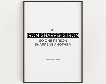 Proverbs 27 17 Art - Etsy