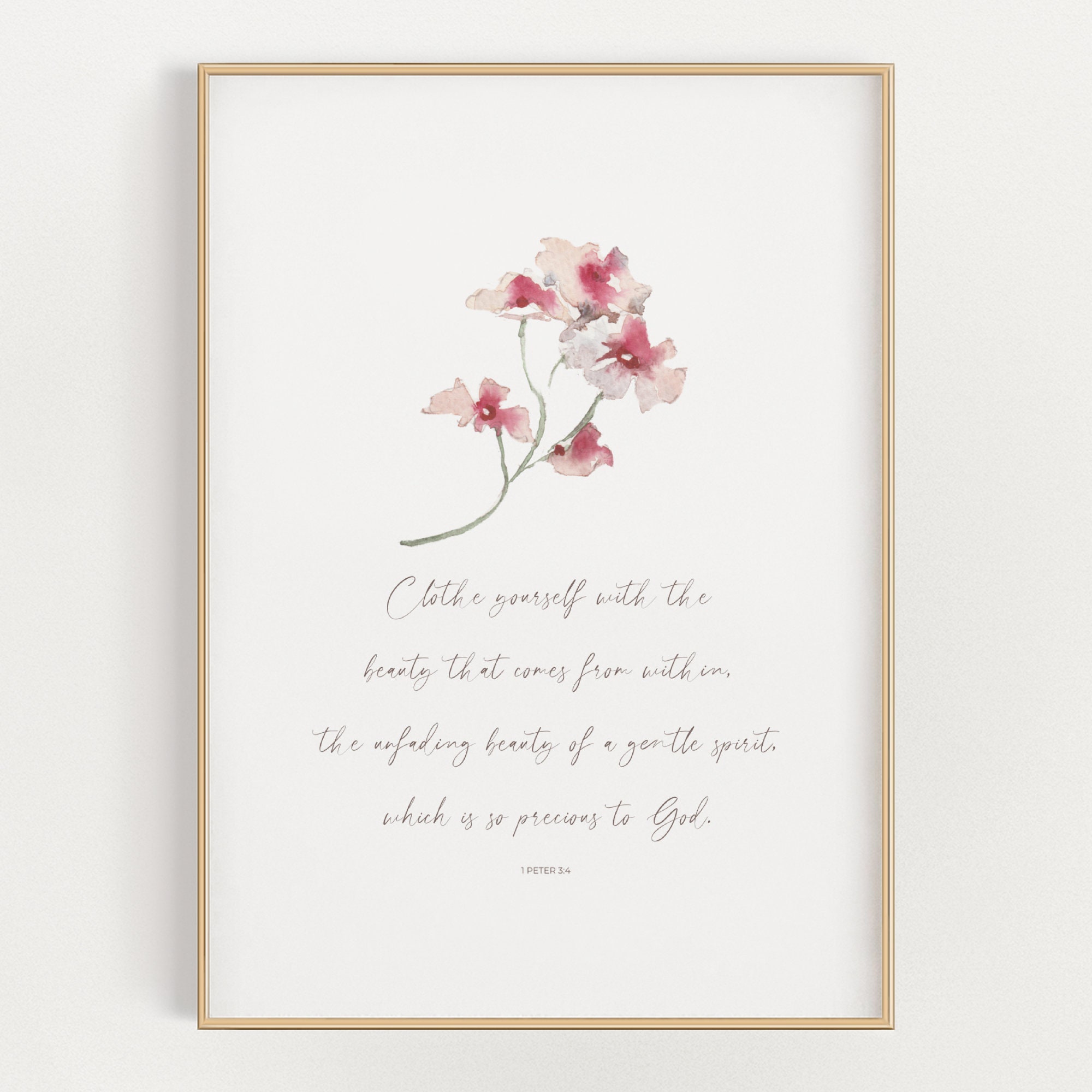 1 Peter 3:4 Bible Verse Printable Christian Laundry Room | Etsy