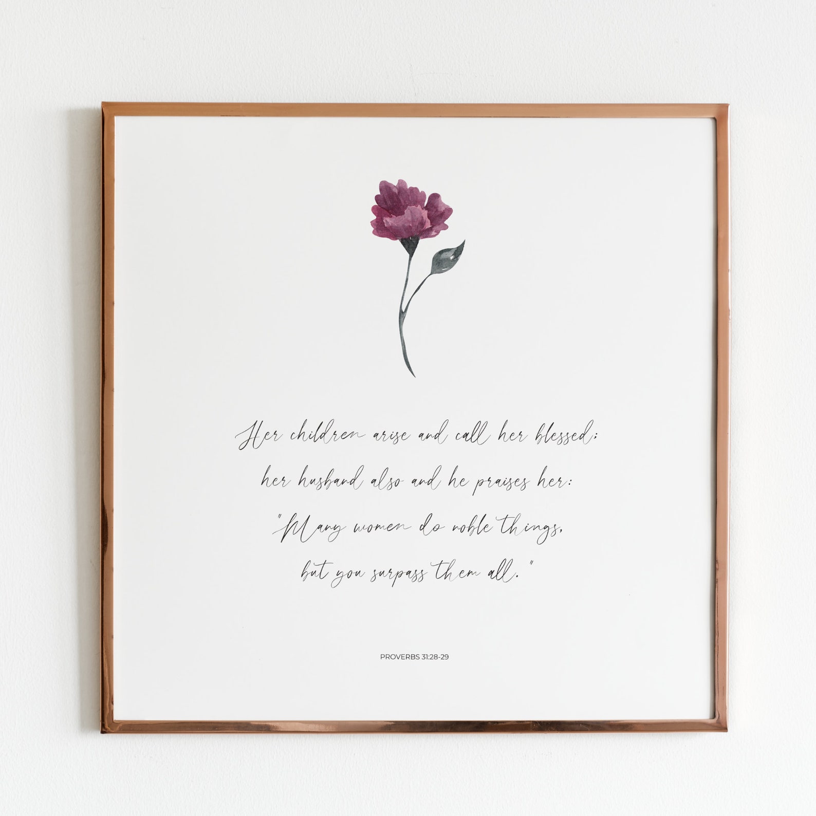 Proverbs 31:28-29 Bible Verse Printable Christian - Etsy