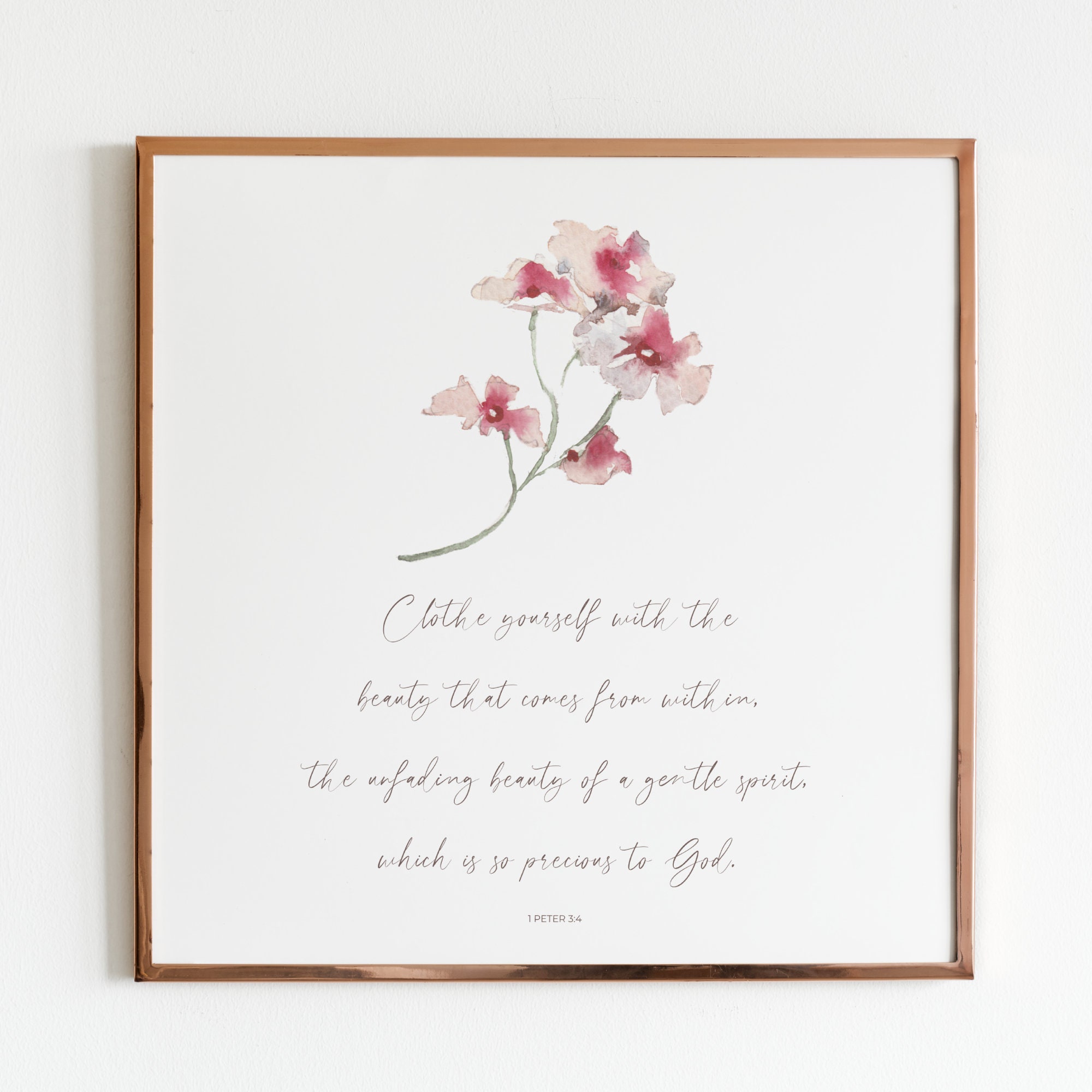 1 Peter 3:4 Bible Verse Printable Christian Laundry Room | Etsy