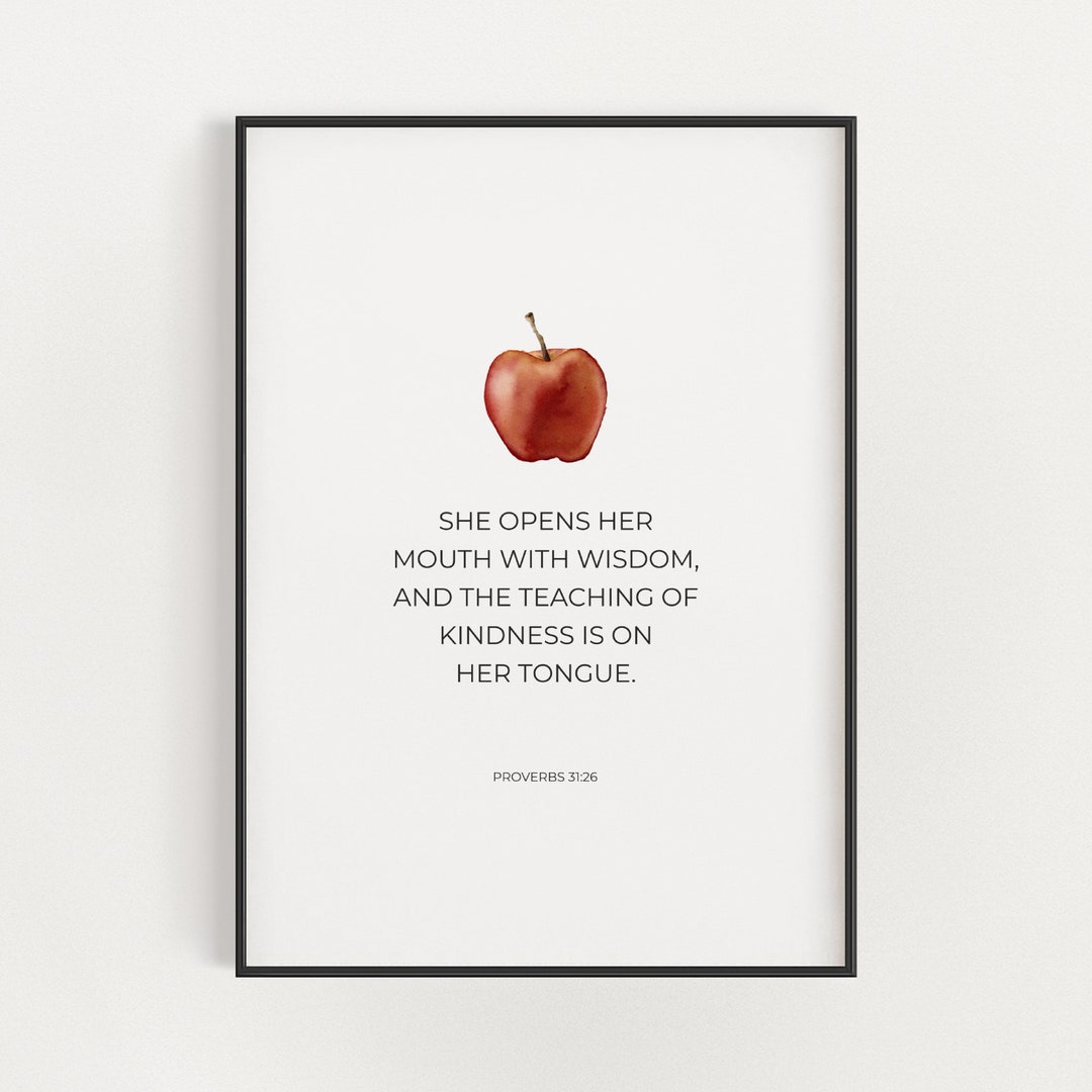 Proverbs 31:26 She Speaks With Wisdom Christian Teacher Appreciation ...