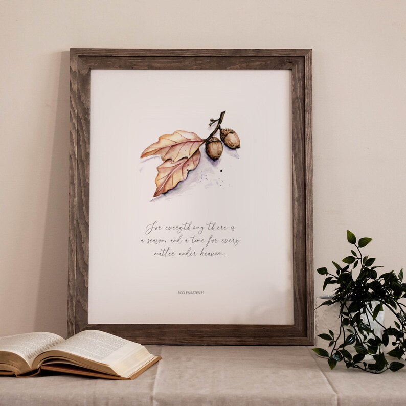 Ecclesiastes 3:1 for Everything There is a Season Fall Bible - Etsy