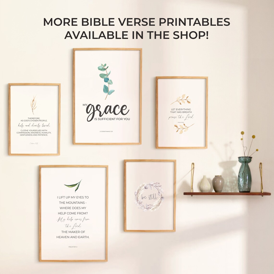 Psalm 107:1 Give Thanks to the Lord Printable Bible Verse Wall - Etsy