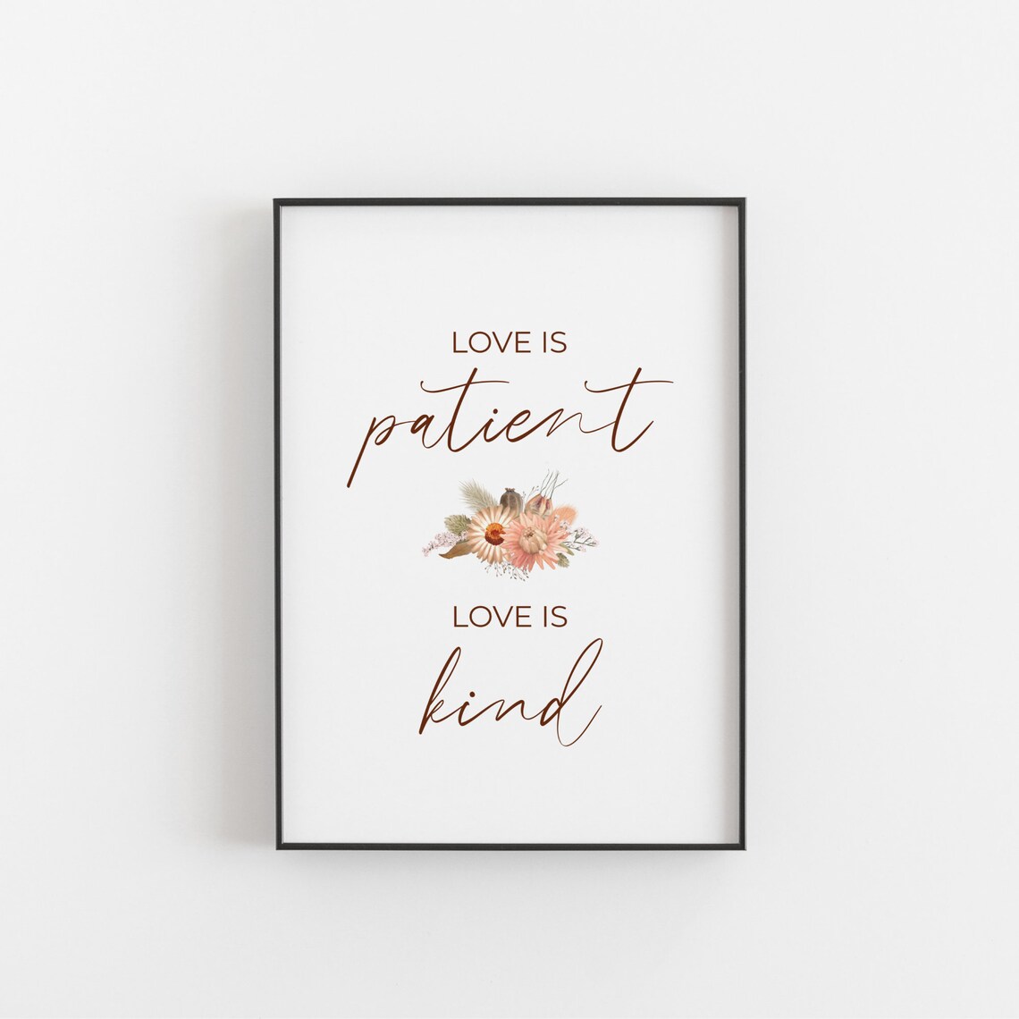 Love is Patient Love is Kind Bible Verse Wall Art 1 | Etsy