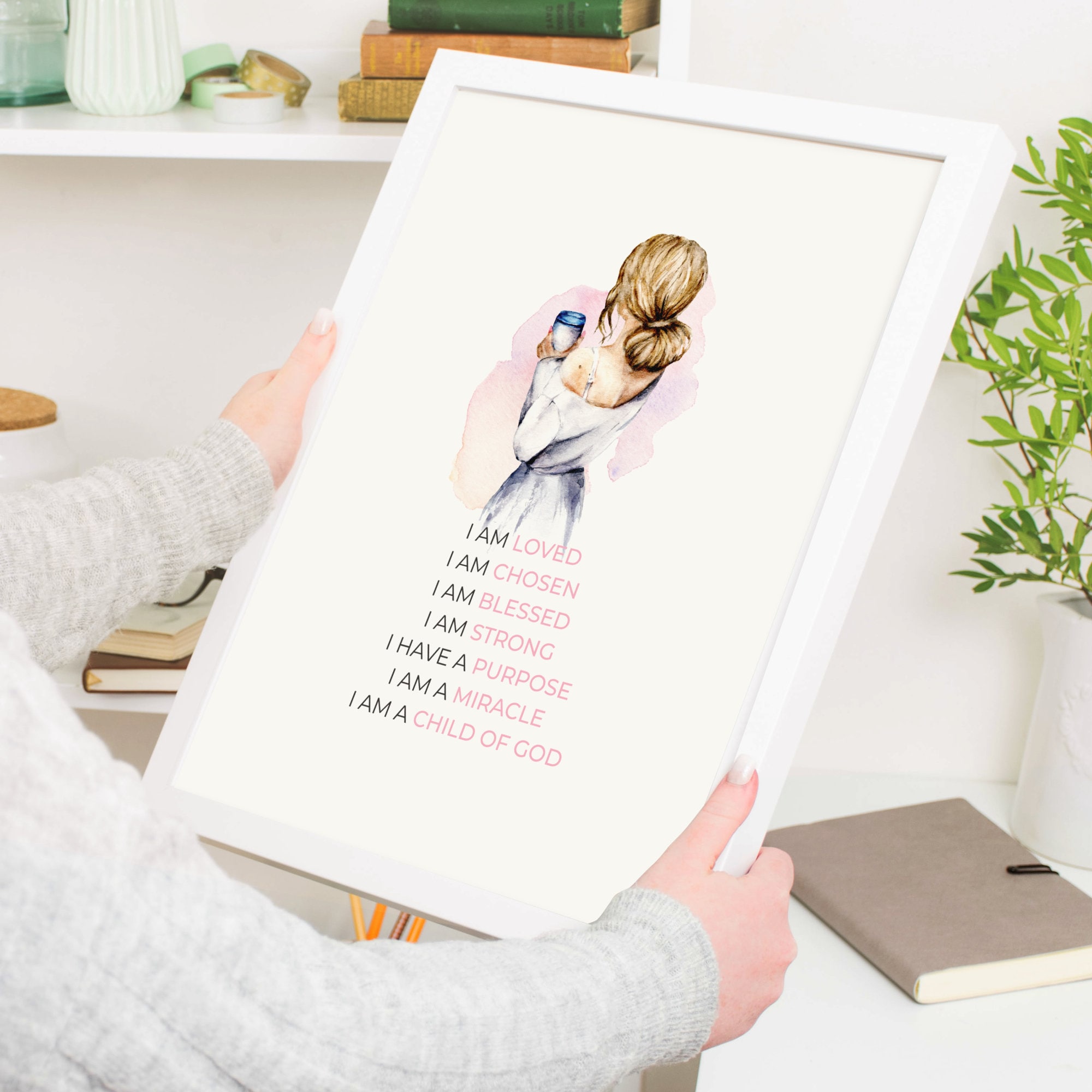 Christian Printable Affirmations Wall Art Digital Download, Aesthetic ...