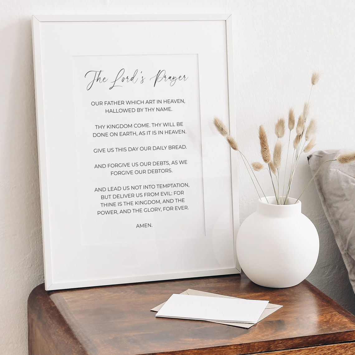 The Lord's Prayer KJV Bible Verse Printable Minimalist - Etsy UK