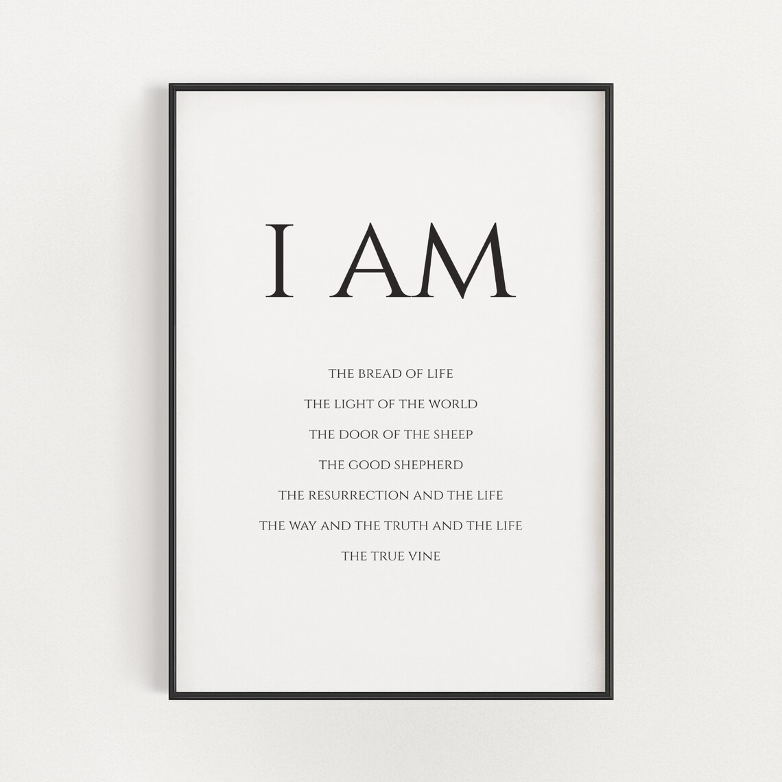 Seven Names of Jesus Bible Verse Wall Art Printable I Am - Etsy
