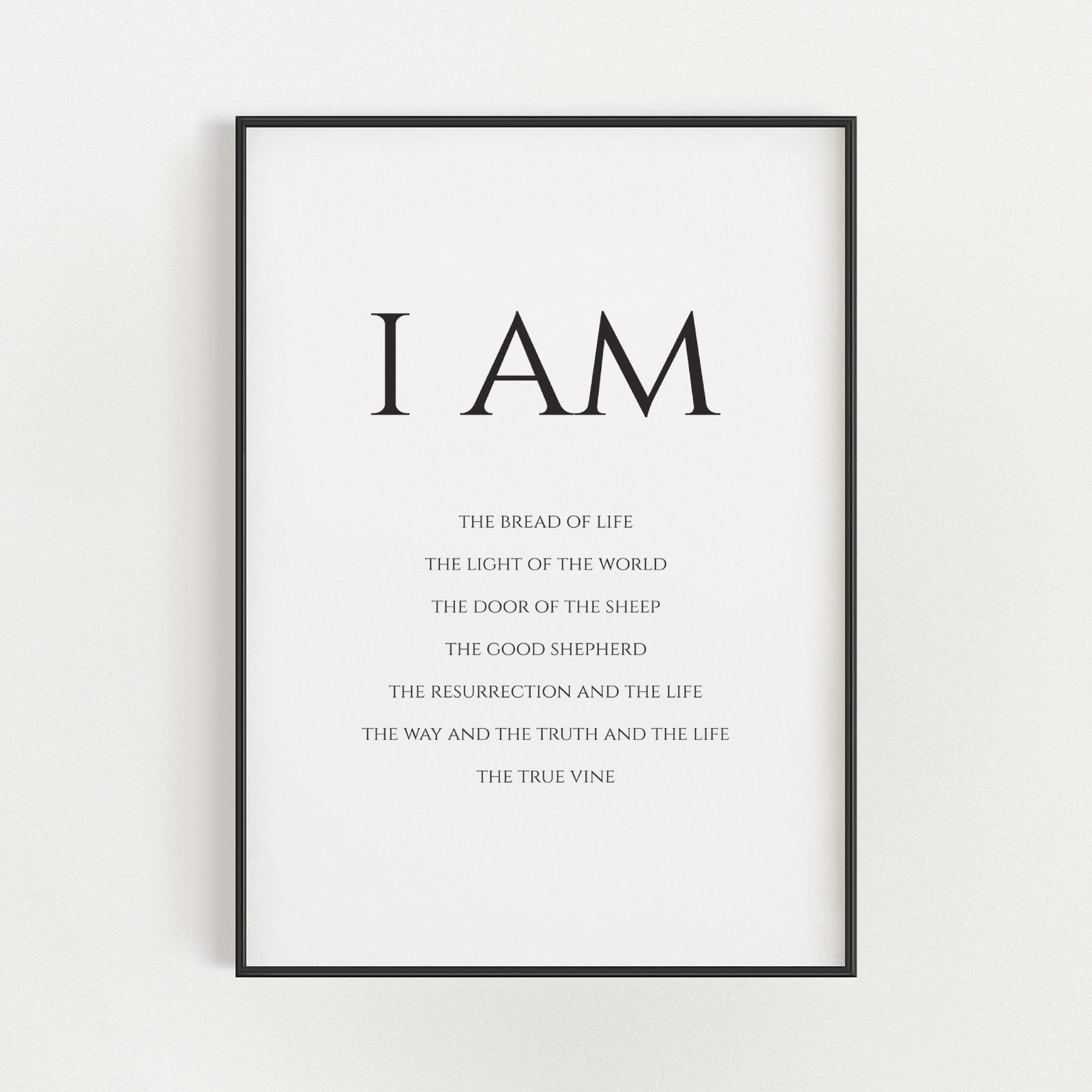 Seven Names of Jesus Bible Verse Wall Art Printable, I Am Scripture ...