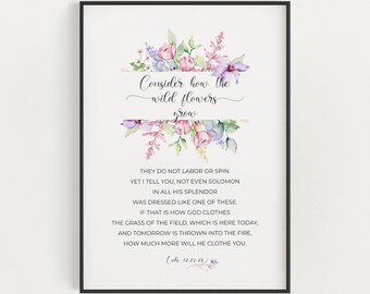 Luke 12:27 Decor - Etsy