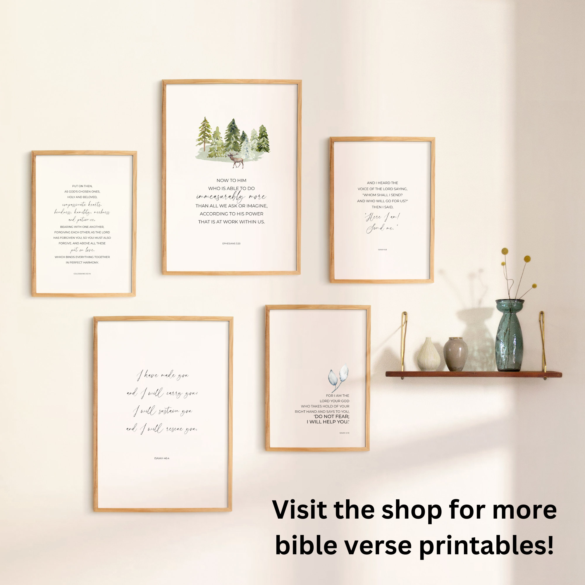 I Am Bible Verse Affirmations Printable Wall Art, Positive Christian ...