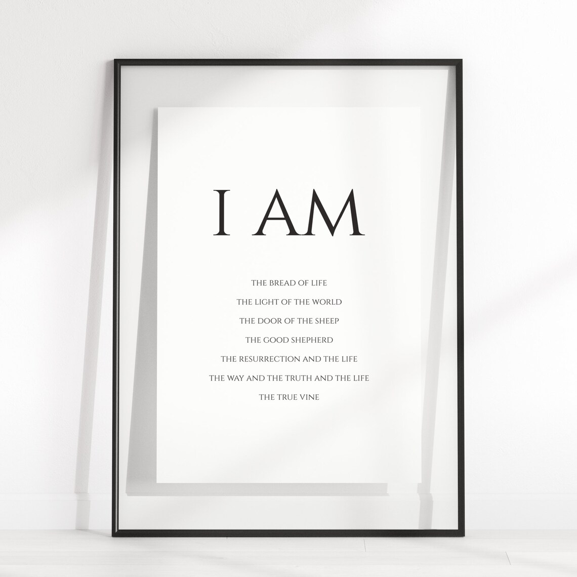 Seven Names of Jesus Bible Verse Wall Art Printable I Am - Etsy