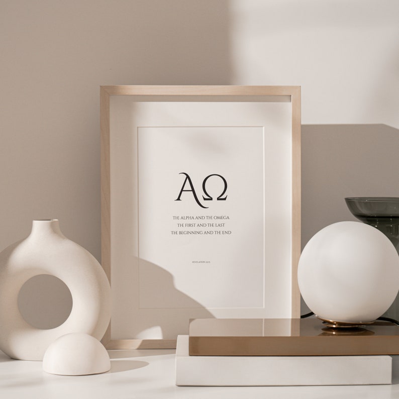 Alpha and Omega Printable Bible Verse Art Modern Christian - Etsy