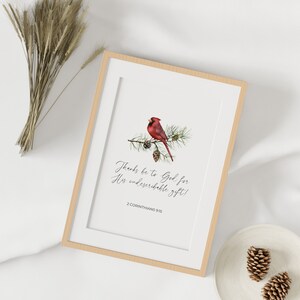2 Corinthians 9:15 Christian Christmas Scripture Printable Wall Art ...