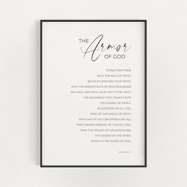 Armor of God Bible Text Printable - Etsy