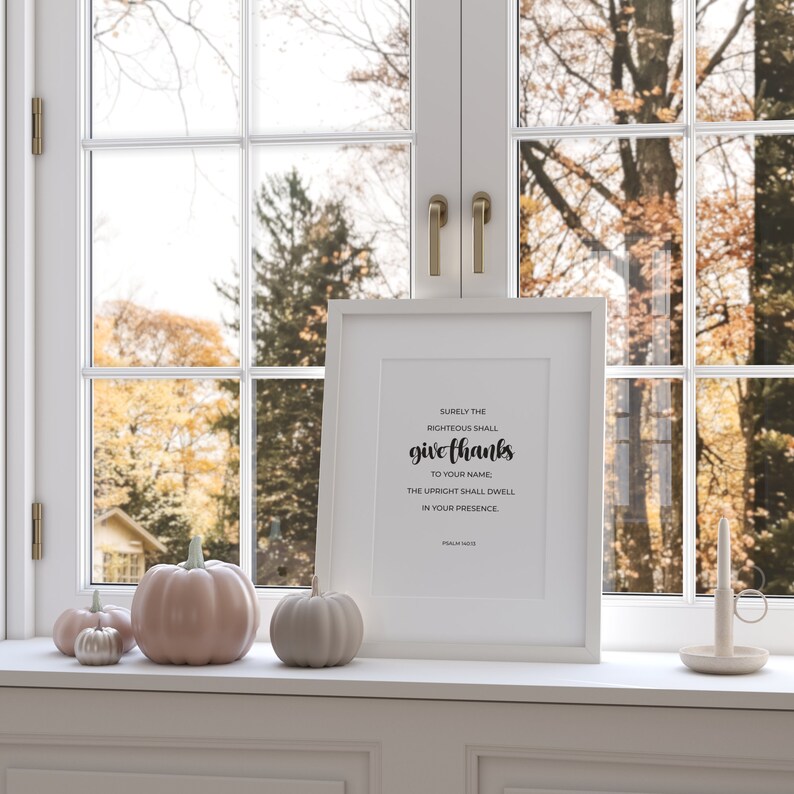 Psalm 140:13 Printable Thanksgiving Scripture Art Minimalist - Etsy