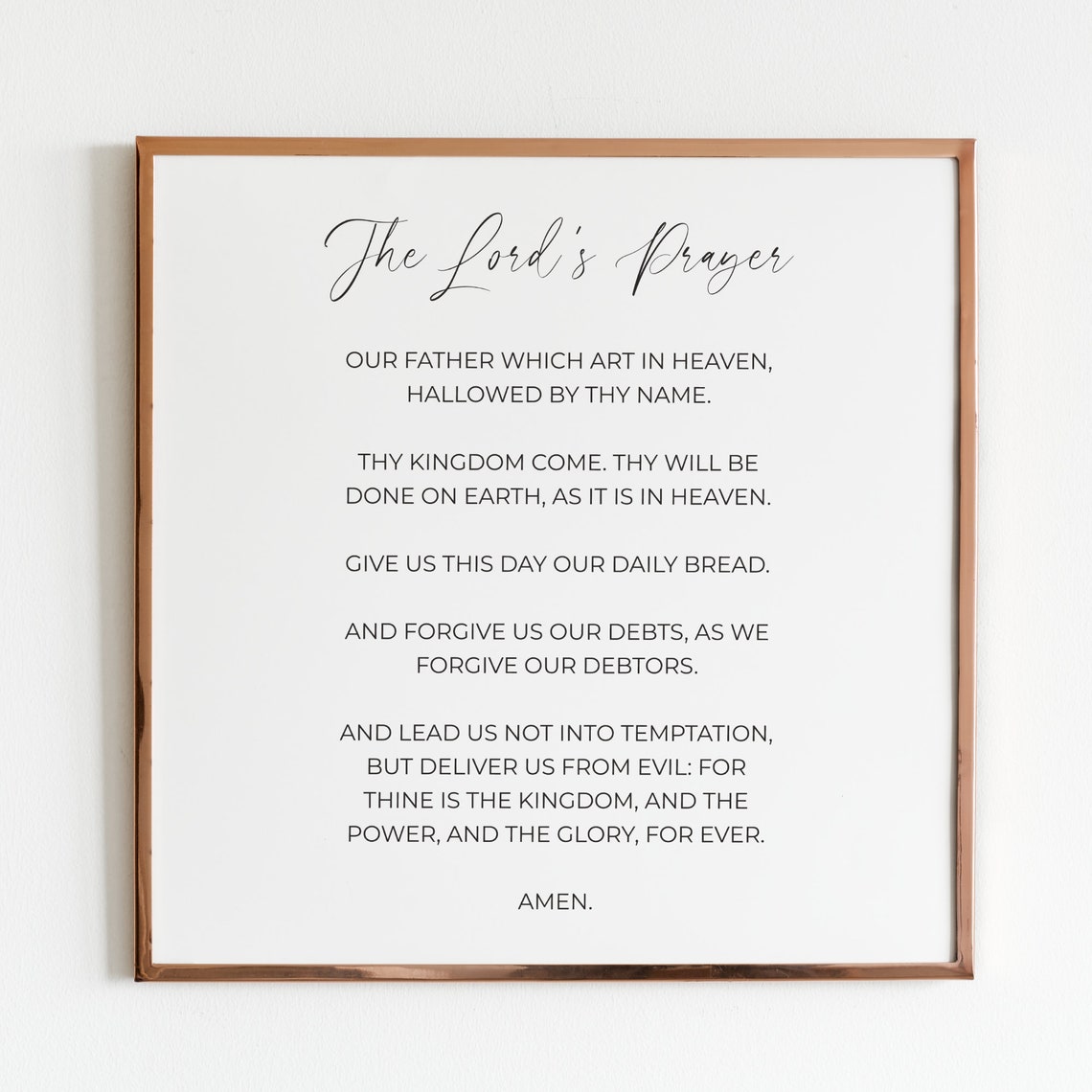 The Lord's Prayer KJV Bible Verse Printable Minimalist - Etsy UK