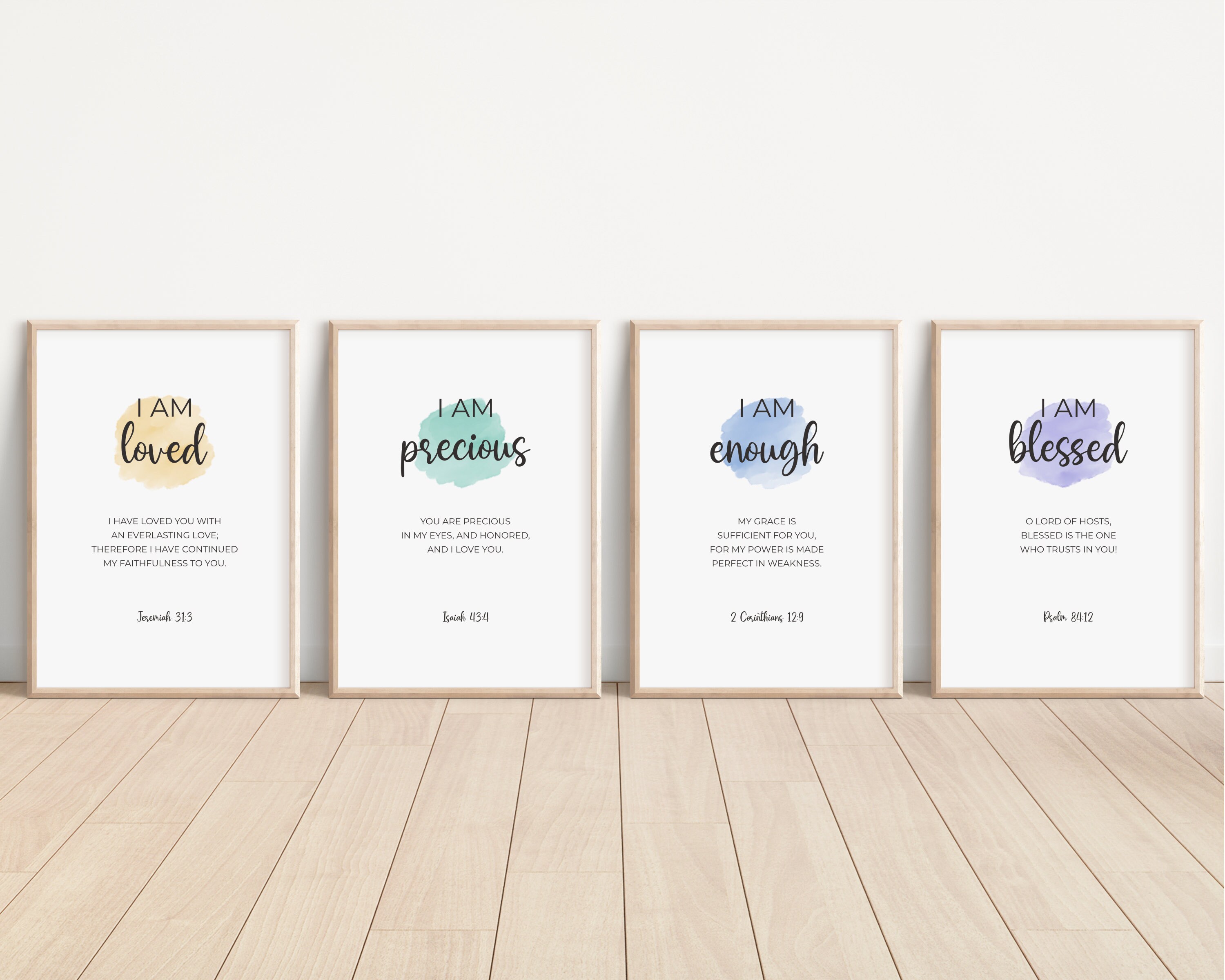 Printable Christian Affirmations for Kids Set of 4 Nursery - Etsy UK