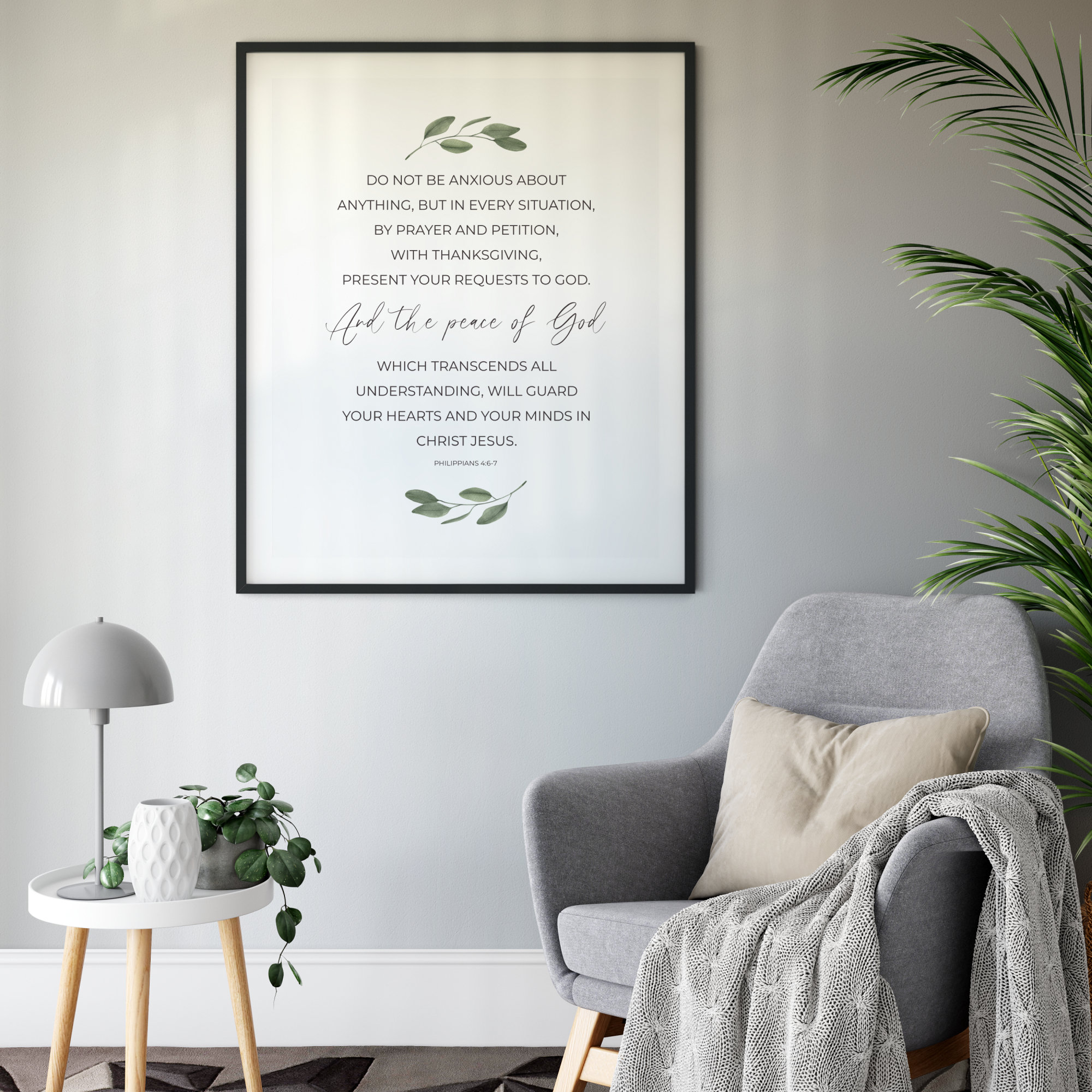 Philippians 4:6-7 Bible Verse Printable Encouragement | Etsy