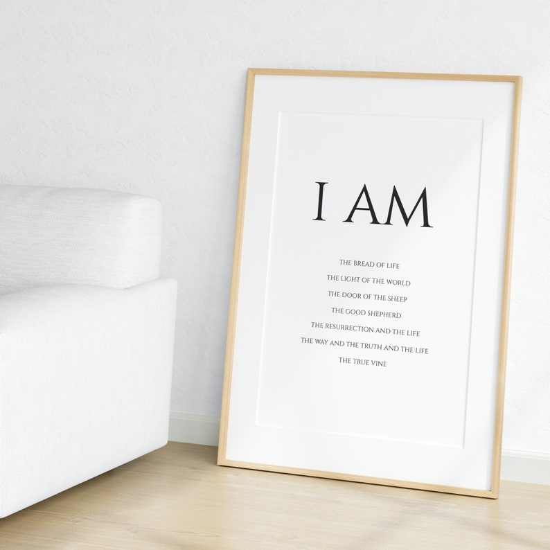 Seven Names of Jesus Bible Verse Wall Art Printable, I Am Scripture ...