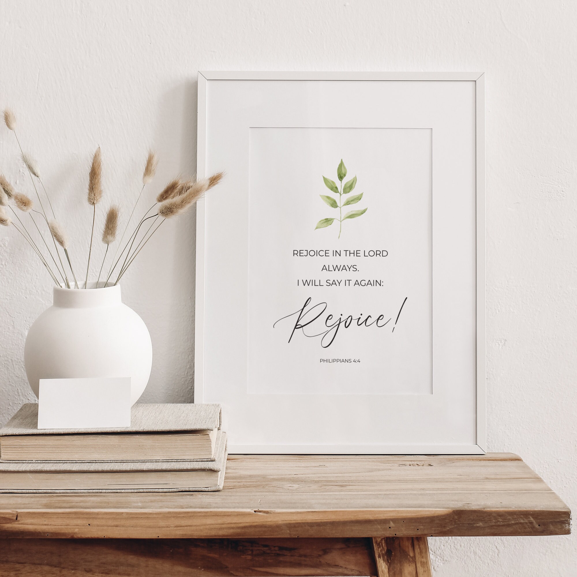 Philippians 4:4 Rejoice in the Lord Always Bible Verse Printable ...
