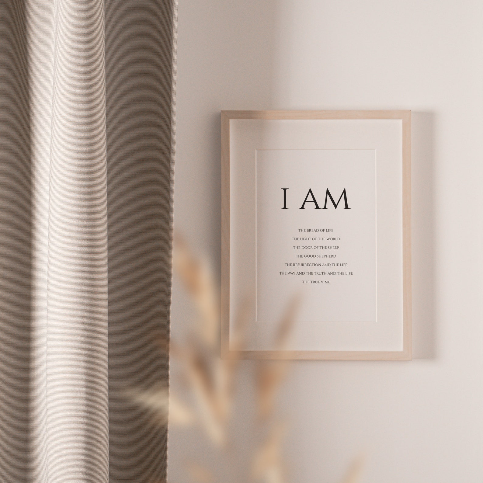 Seven Names of Jesus Bible Verse Wall Art Printable, I Am Scripture ...