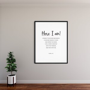 Revelation 3:20 I Stand at the Door and Knock Minimalist Scripture ...