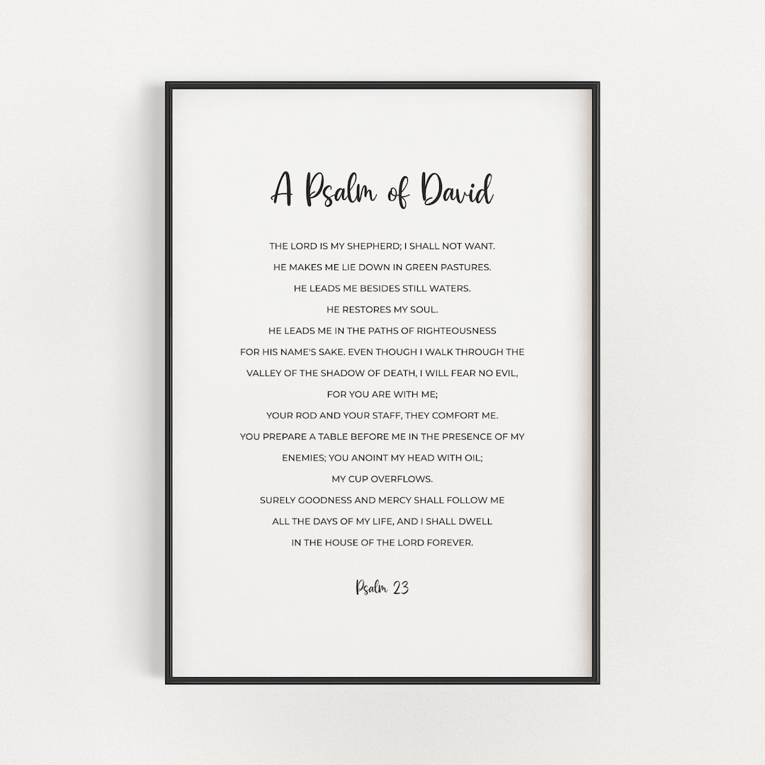 Psalm 23 ESV the Lord is My Shepherd Printable Bible Verse Wall Art, A ...