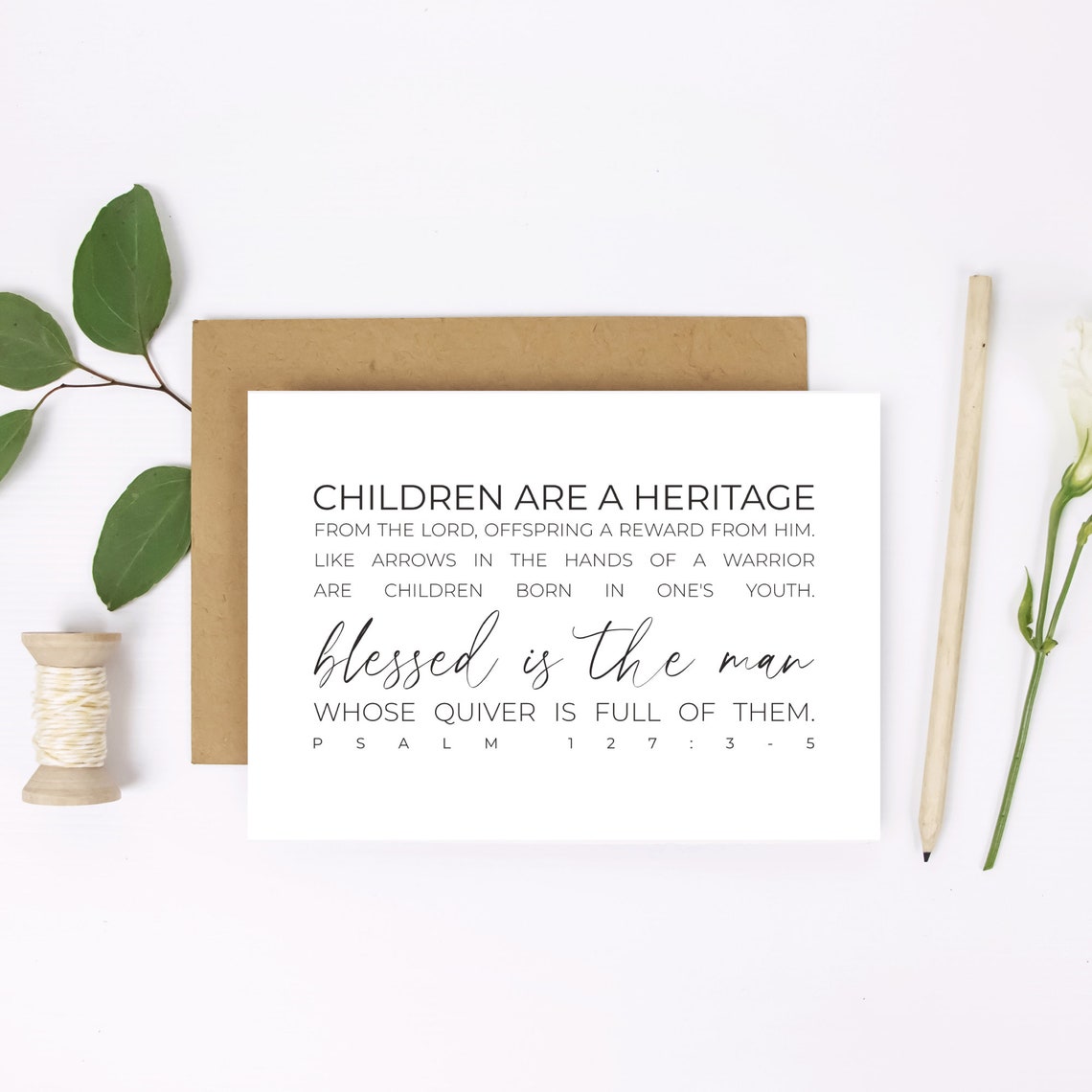 Psalm 127:3-5 Children Are a Heritage From the Lord Printable | Etsy