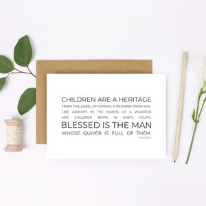 Psalm 127:3-5 Children Are a Heritage From the Lord Printable Modern ...