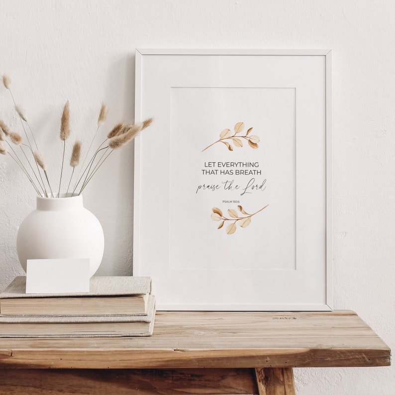 Psalm 150:6 Printable Digital Download, Christian Wall Art, Bible Verse ...