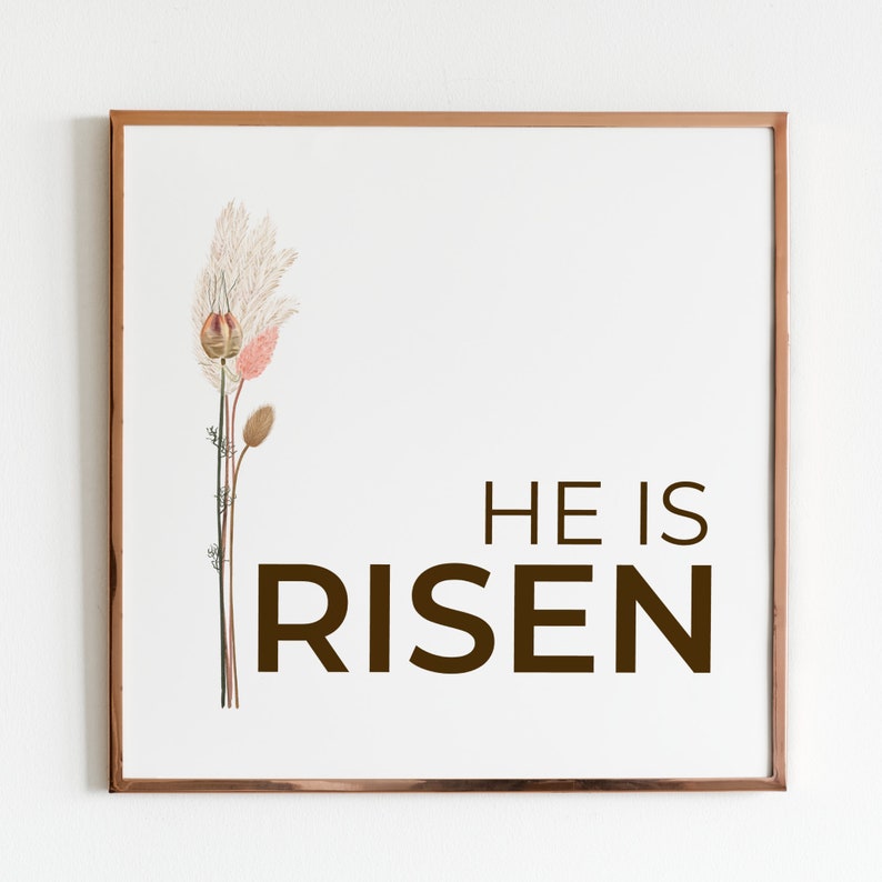 He is Risen Scripture Printable Matthew 28:6 Bible Verse Art - Etsy UK
