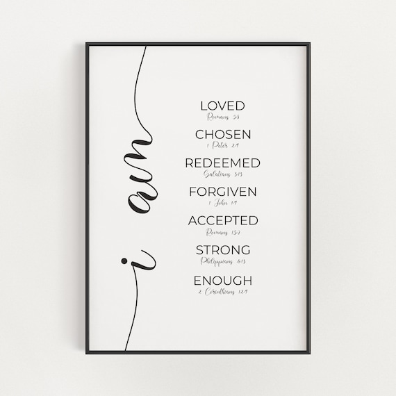 Modern Printable Bible Verse Affirmations Wall Art Minimalist - Etsy UK