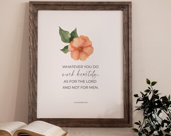 Colossians 3 23 | Etsy