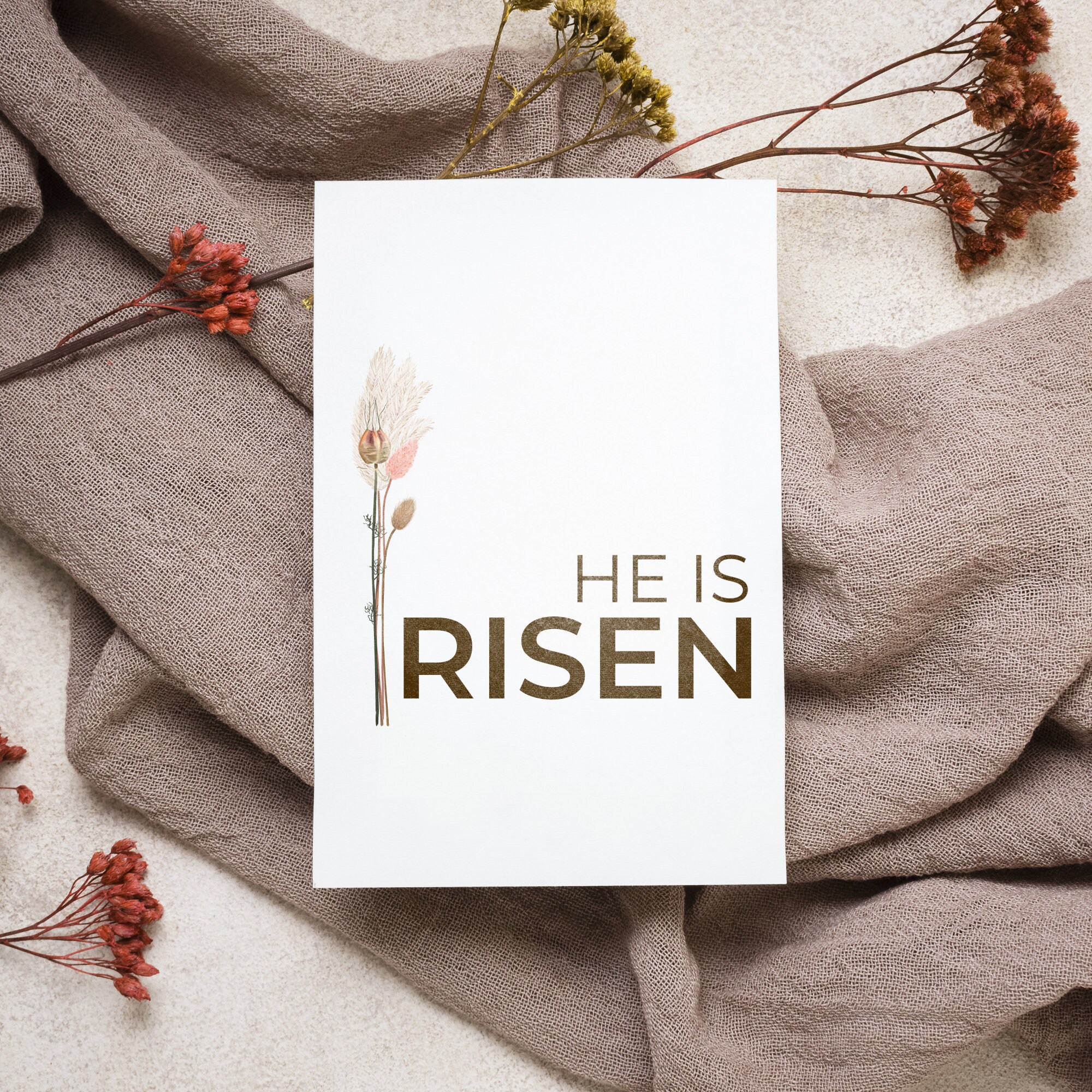 He is Risen Scripture Printable, Matthew 28:6 Bible Verse Art, Easter ...