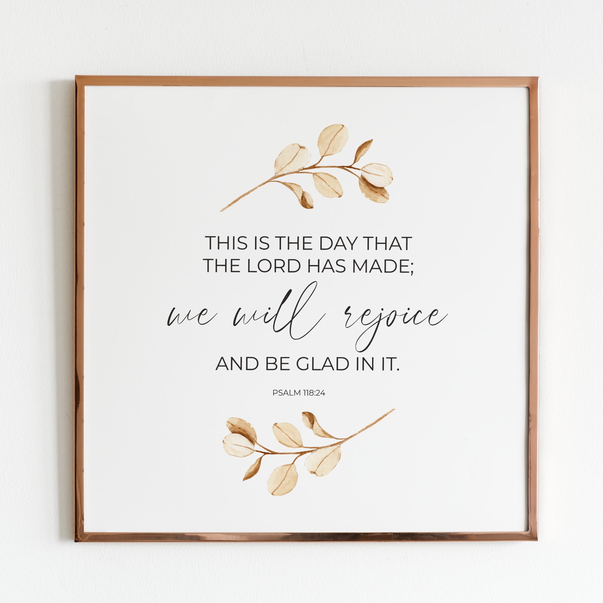 Psalm 118:24, This is the Day That the Lord Has Made, Christian Wall ...