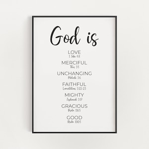 Set of 2 Printable Modern Minimalist Christian Bible Verse Affirmations ...