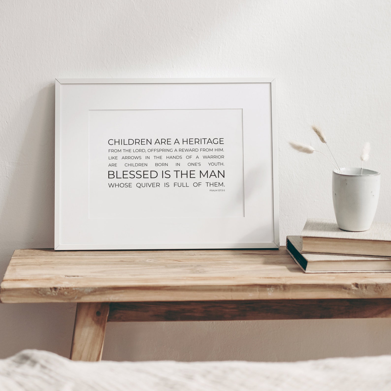 Psalm 127:3-5 Children Are a Heritage From the Lord Printable Modern ...
