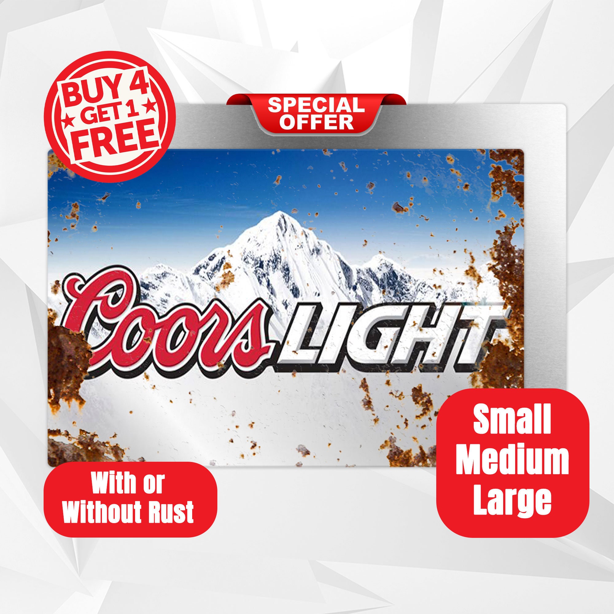 Coors Light Metal Sign for sale | Only 2 left at -70%
