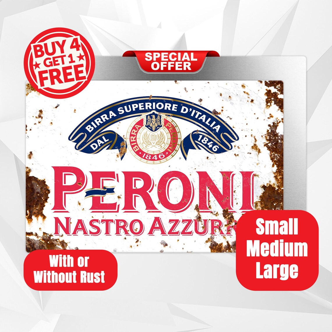 Metal Bar Sign Peroni Retro Plaque Vintage Man Cave Garage | Etsy