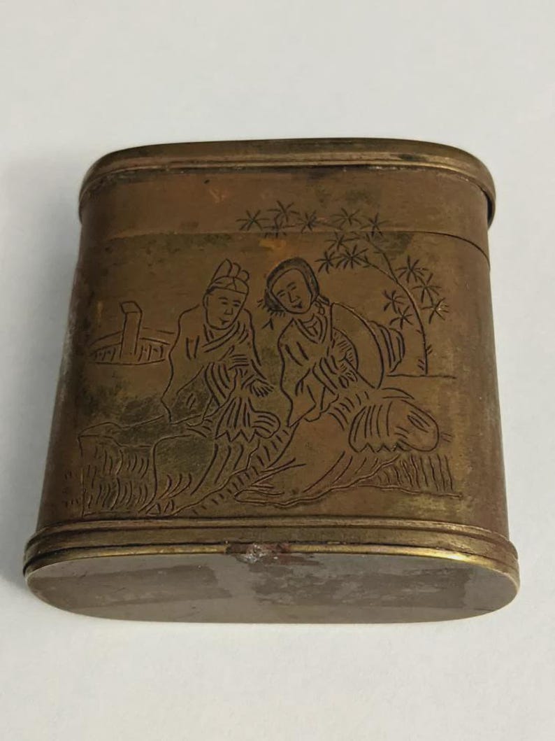 Antique Paktong Snuff Box – Chinese Erotica, Secret Compartment - Etsy