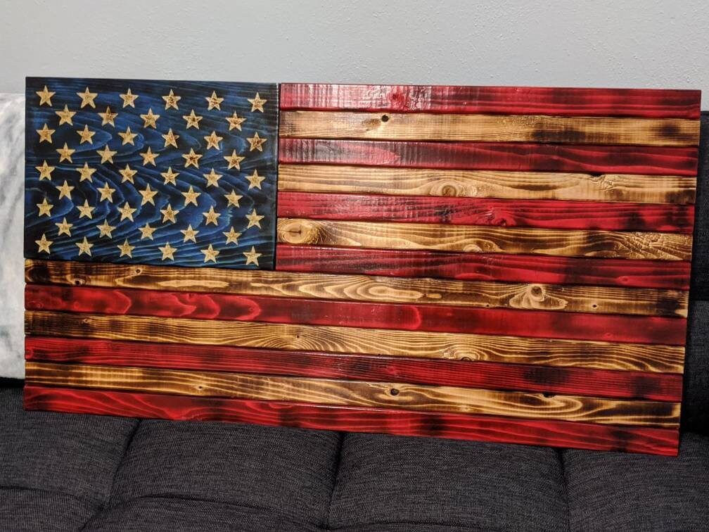 USA/ Rustic Flag/ Farmhouse/ American Flag/ Wood Sign/ Wooden - Etsy