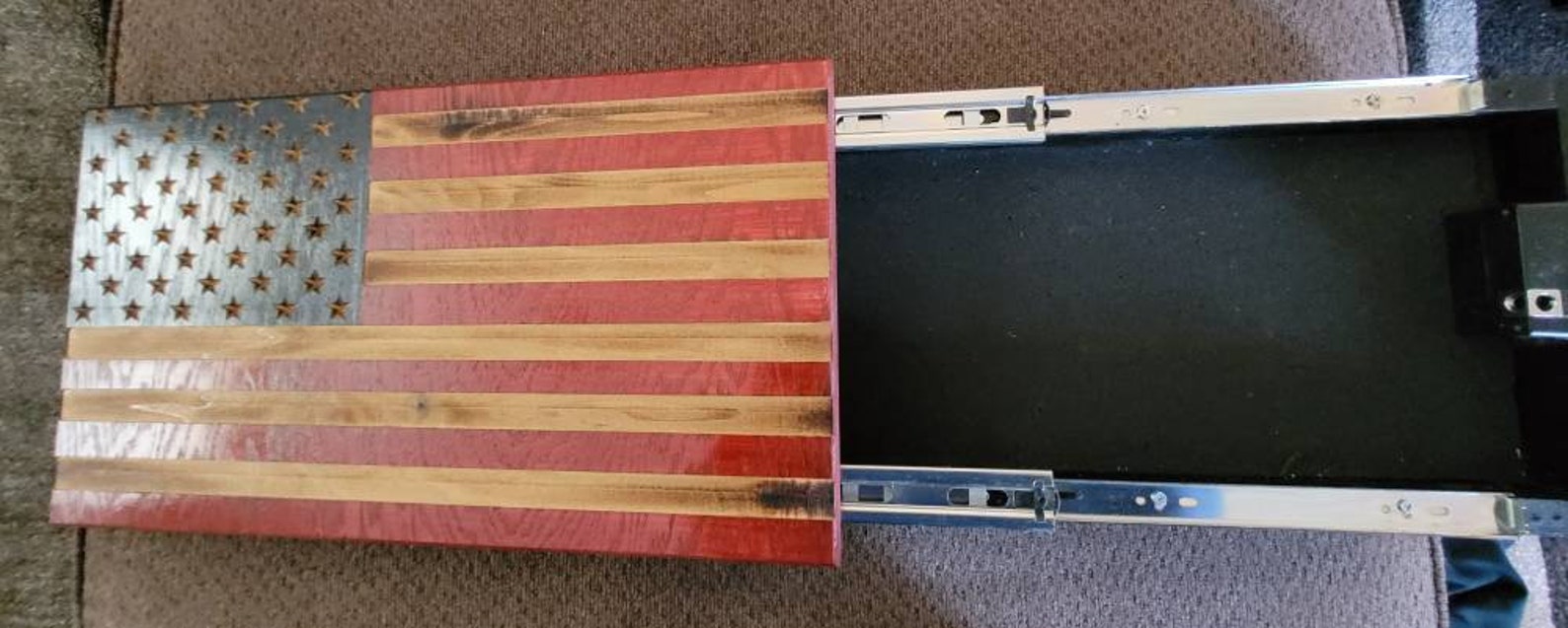 Rustic American Flag Concealment, Farmhouse Flag, Hidden Compartment ...